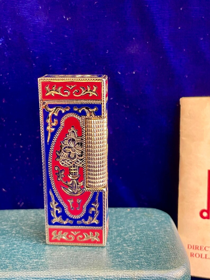 Vintage 18K Gold Dunhill Lighter Roy King 99.9% New Condition Works 1 ...