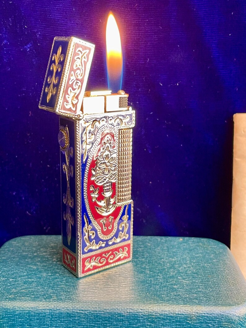 Vintage 18K Gold Dunhill Lighter Roy King 99.9% New Condition Works 1 ...