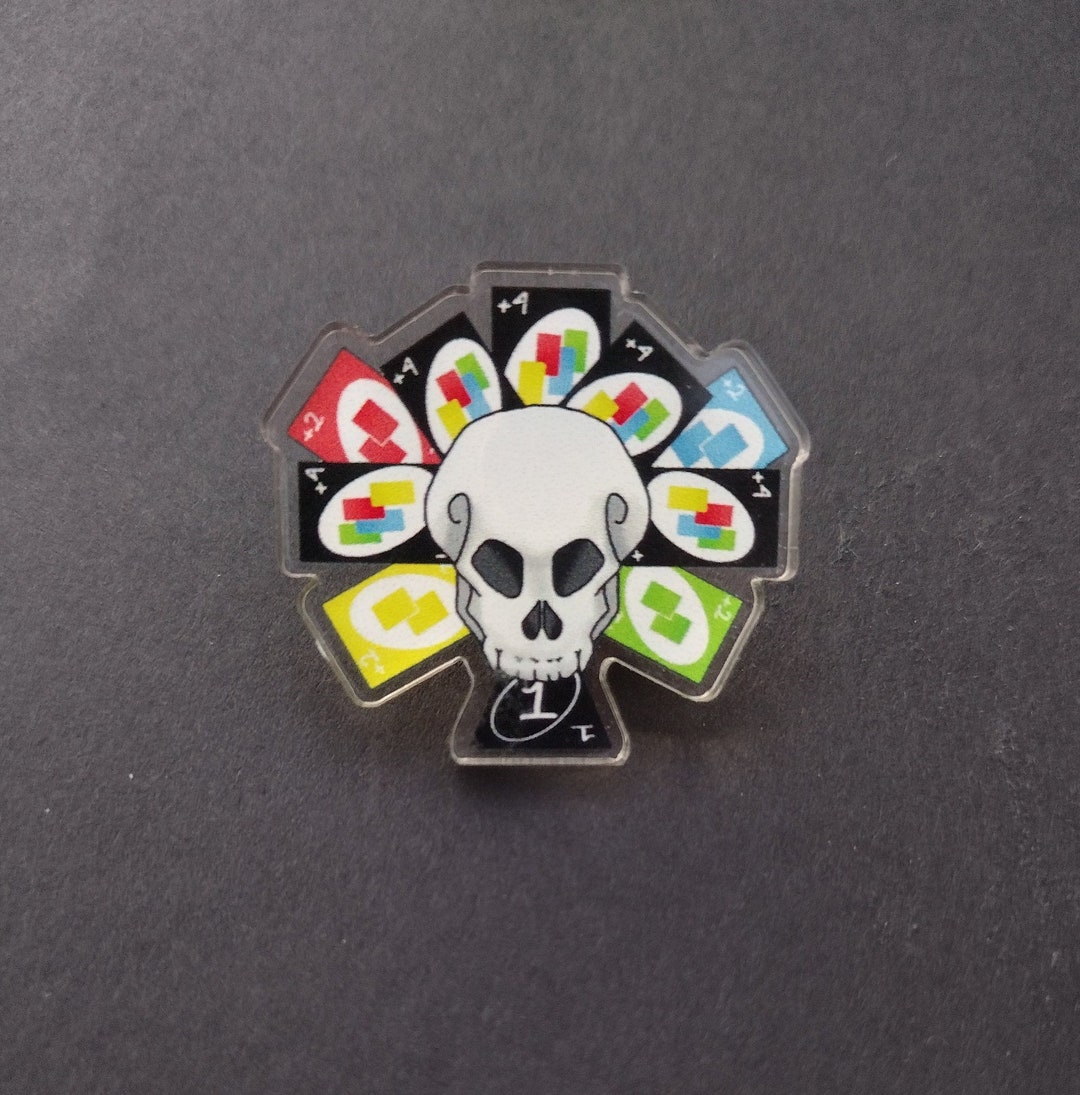 Uno Skull- Draw Four - Etsy