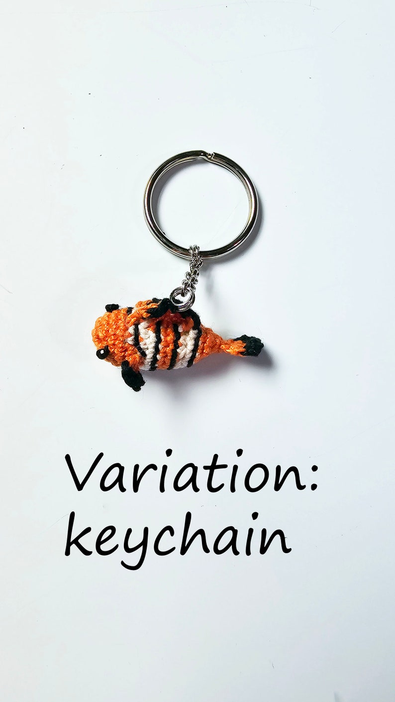 Baby Clown Fish Crochet Stuffed Animal Amigurumi Plushie - Etsy