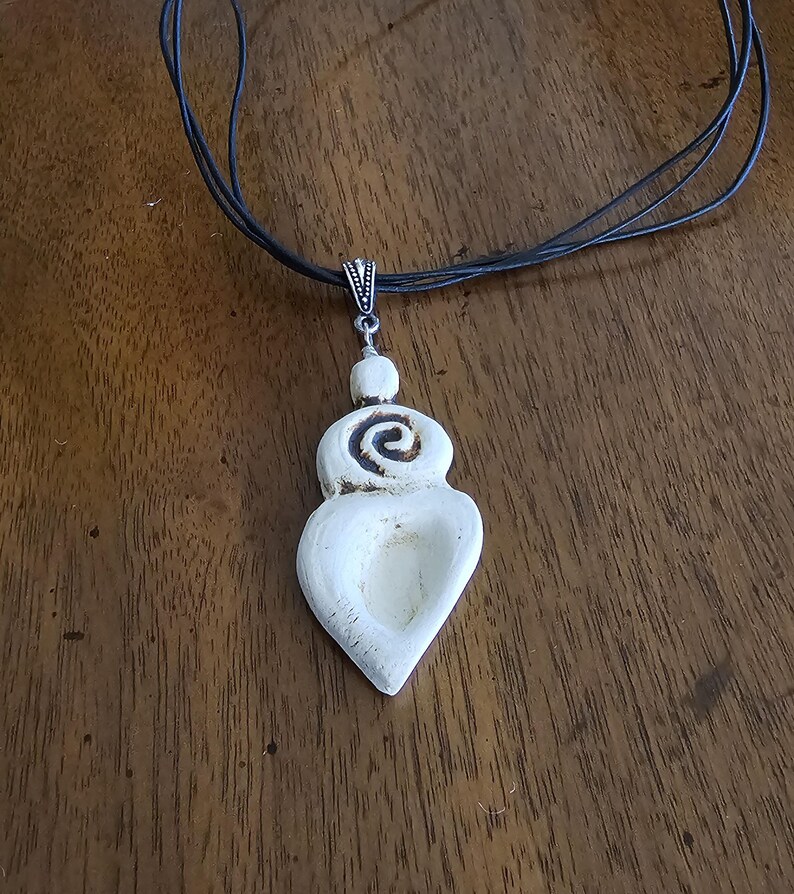 Ceramic Goddess Pendant Necklace on Leather Cords - Etsy