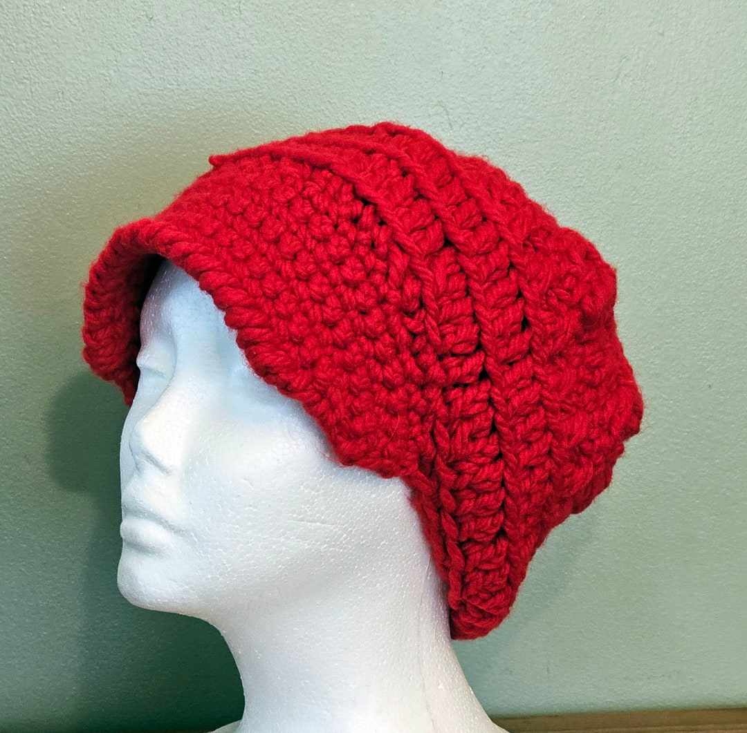 Slouchy Peaked Cap - Etsy