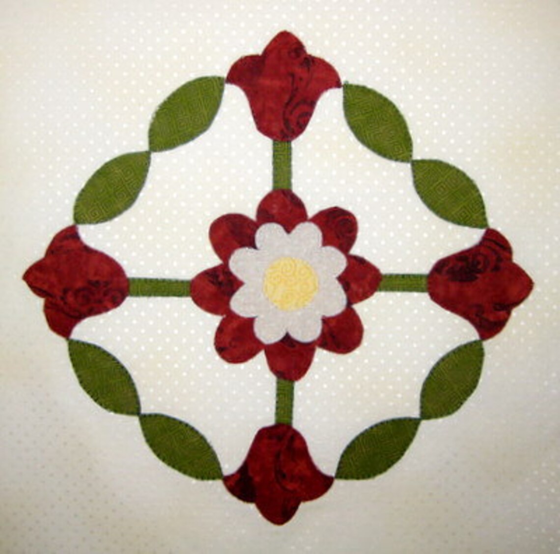 Rose Garden Quilt Block Pattern - Etsy