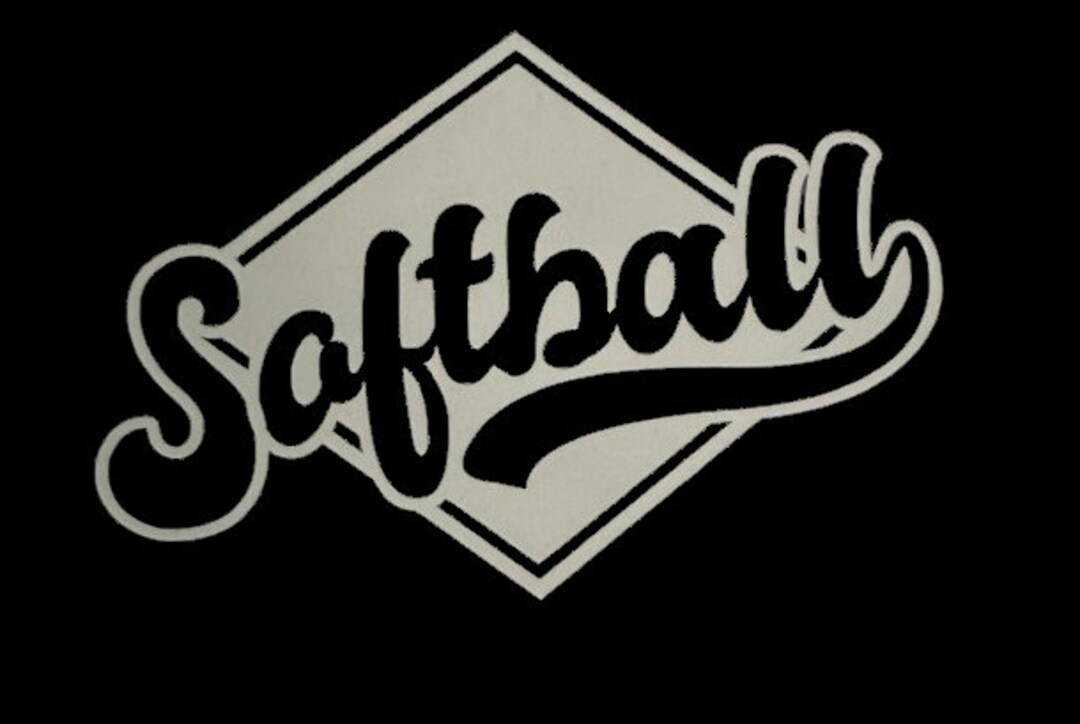 Softball Vinyl Sticker, Vinyl Decal Softball Sticker - Etsy