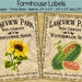 Sunflower Seed Watermelon Seed Printable Farmhouse Labels Primitive ...