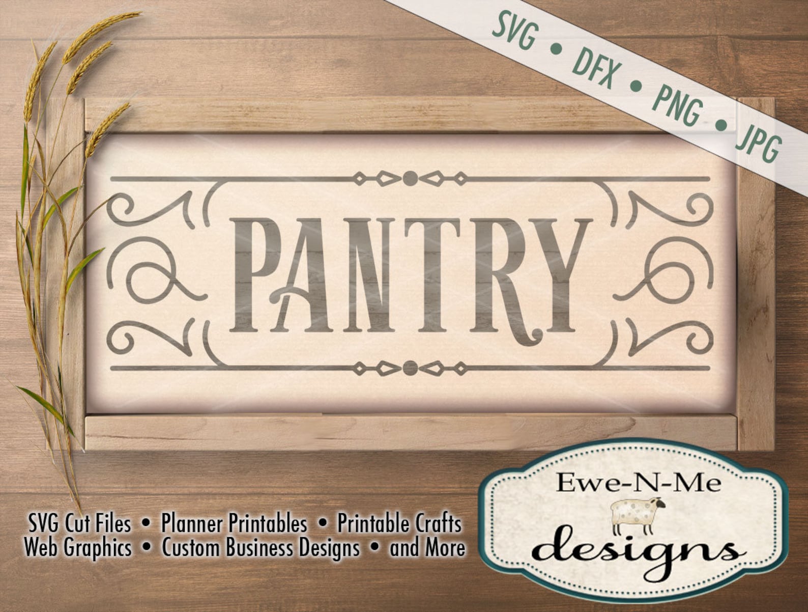 Pantry SVG Pantry Sign Svg Pantry Cut File Rustic Pantry Design Svg ...