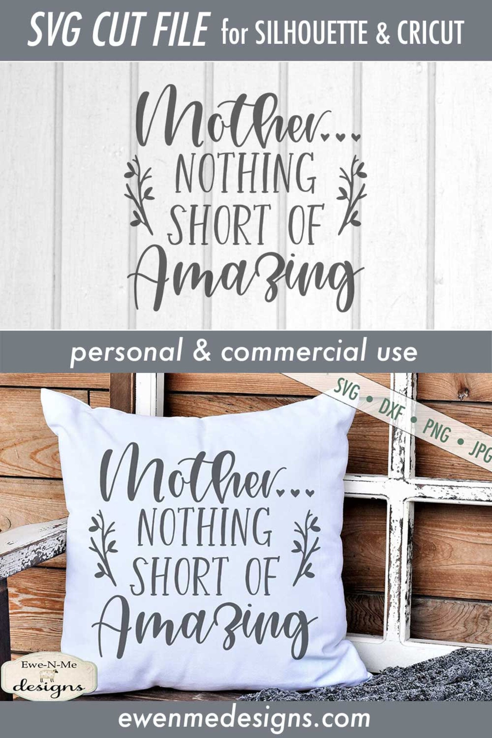 Mother Nothing Short of Amazing SVG Mothers Day SVG - Etsy