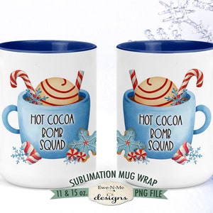 Cocoa Bomb Mug Design Sublimation Bundle - Cute Cocoa Bomb Design ...