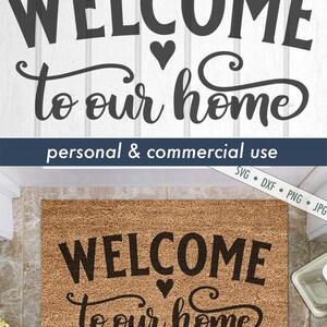 Welcome Mat SVG - Welcome to Our Home SVG - Doormat SVG - Etsy