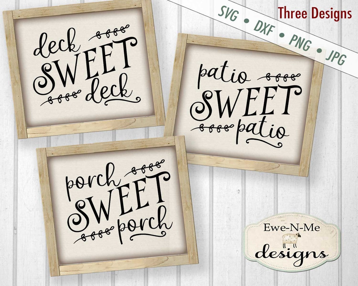 Porch Sweet Porch SVG Deck Sweet Deck Svg Patio Sweet - Etsy