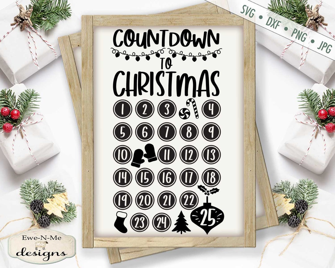Countdown to Christmas SVG - Tree SVG - Candy Canes Svg - Etsy
