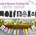 Easter Banner SVG - Easter Shapes SVG - Bunny, Egg, Carrot, Tulip ...