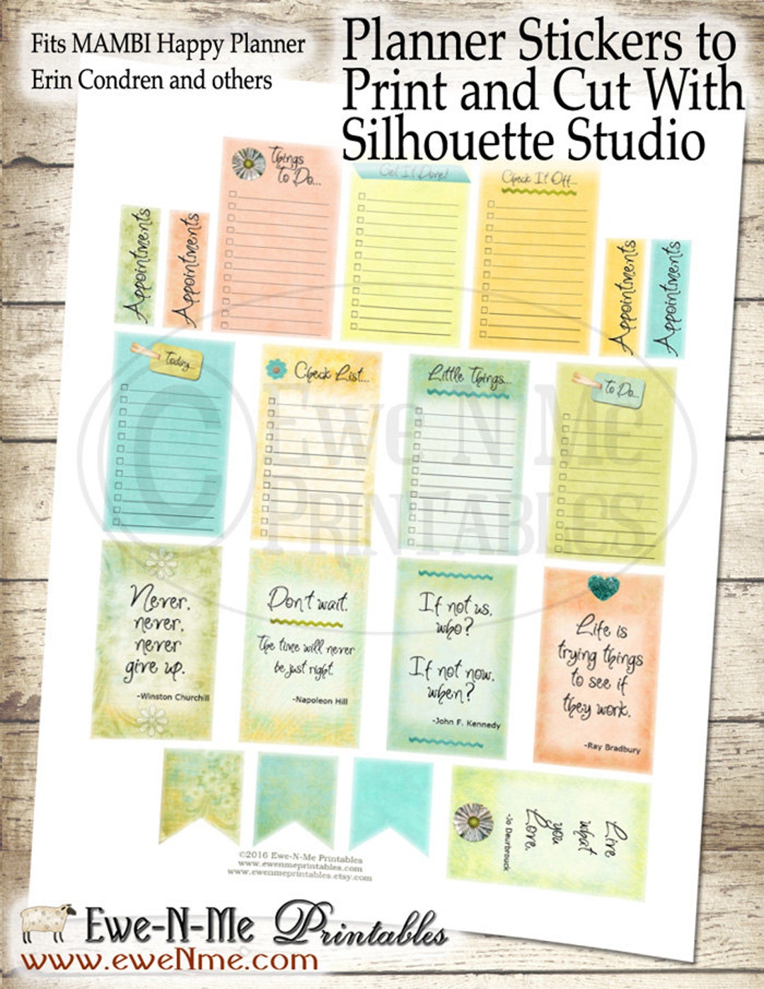 Happy Planner Printable Stickers - Sunny Planner Stickers - Happy ...