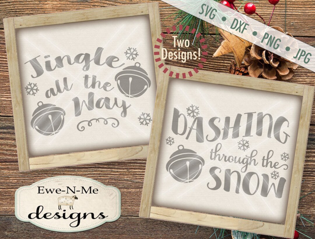 Christmas SVG Cut File - Jingle All the Way SVG Cut File - Dashing ...