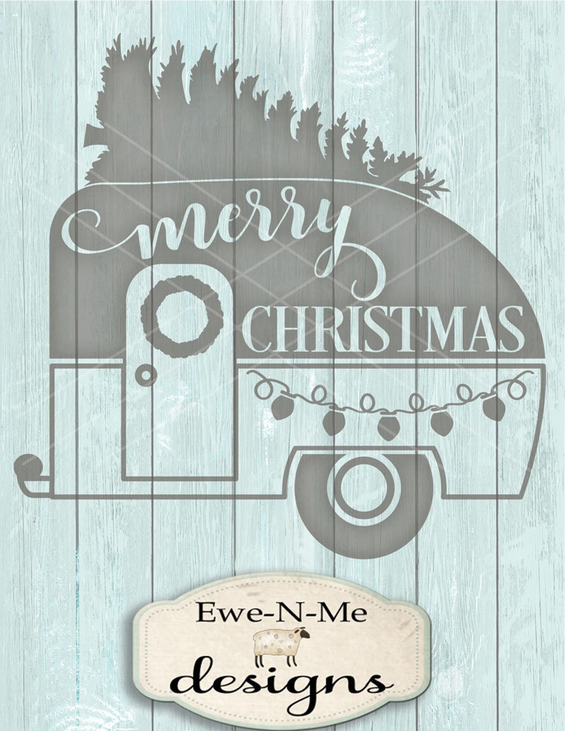 Christmas Camper SVG - Camper SVG - Trailer With Tree Svg - Christmas ...