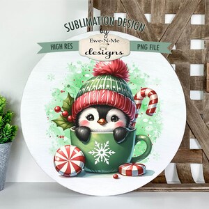 Cute Penguins in Mugs Designs - Penguins in Colorful Cocoa Mug Designs ...