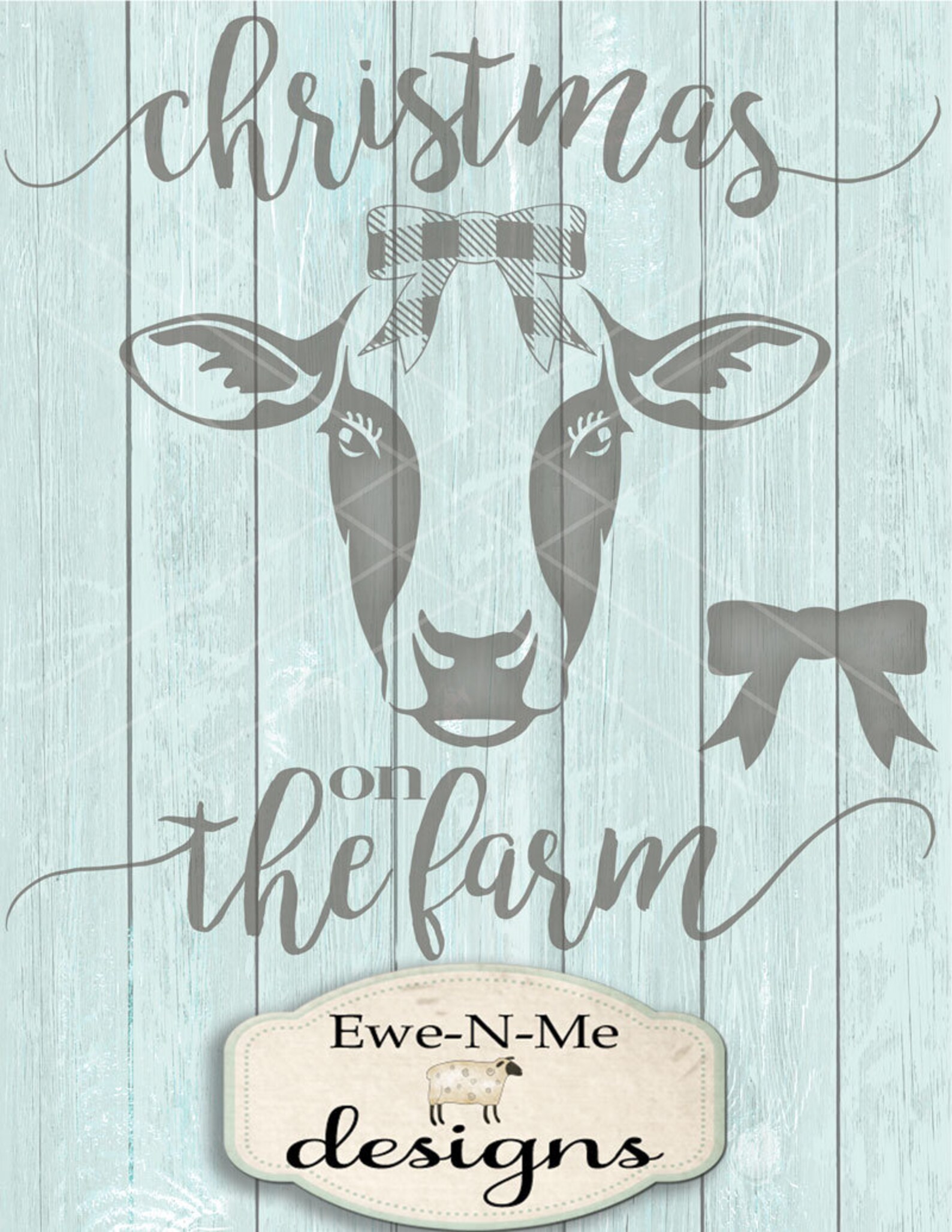 Christmas Cow SVG Christmas Svg Cow Svg Farm SVG | Etsy