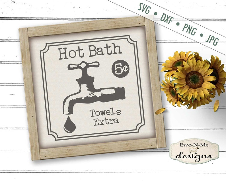 Hot Bath SVG Bathroom Svg Faucet SVG Bath SVG - Etsy