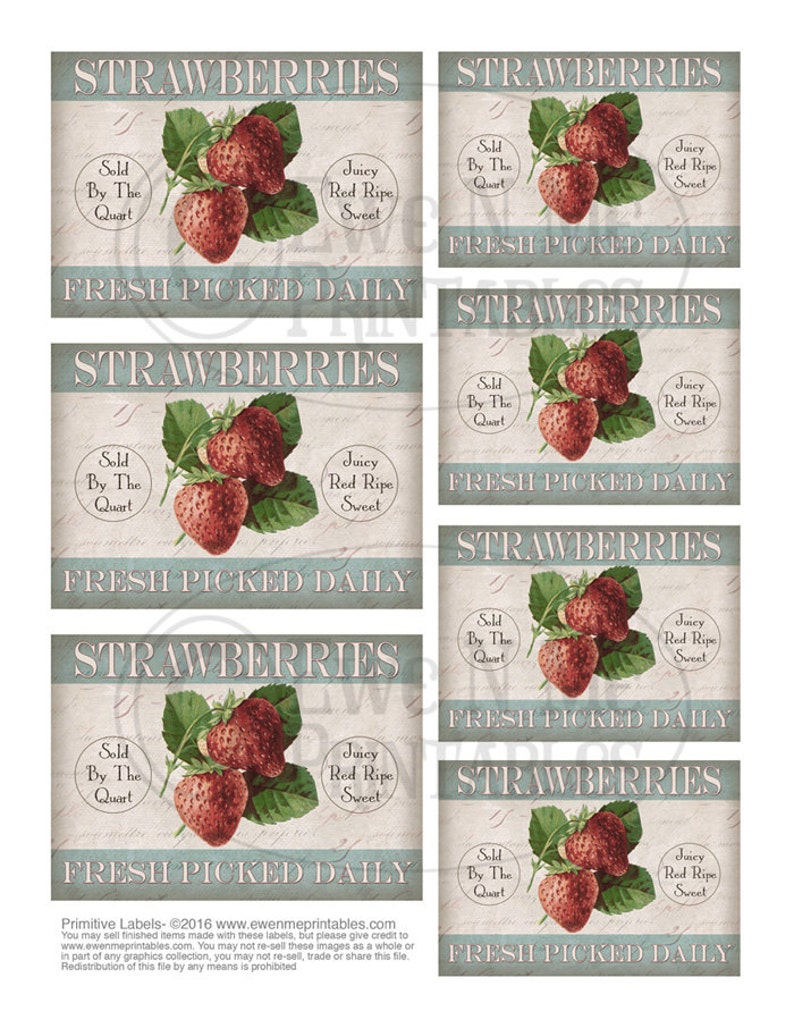 Farmhouse Style Kitchen Decor Primitive Labels Printable - Etsy