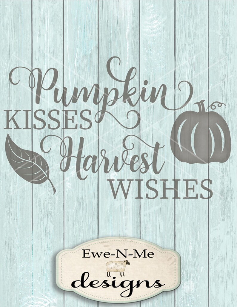 Pumpkin Kisses SVG Harvest Wishes Svg Autumn Fall SVG | Etsy