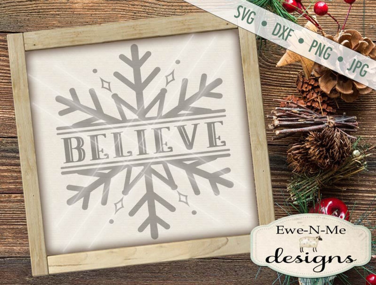 Split Snowflake Svg Snowflake Svg Believe Svg Christmas | Etsy