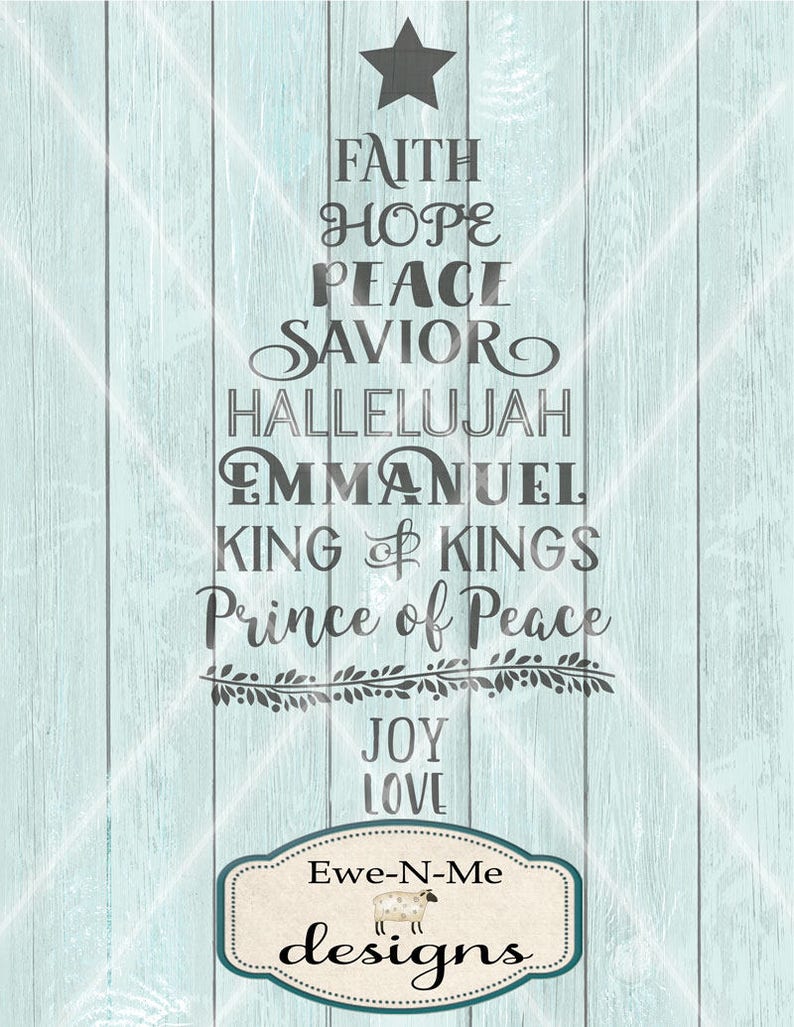 Christmas Tree Words SVG Christmas Words Svg Tree Shaped | Etsy