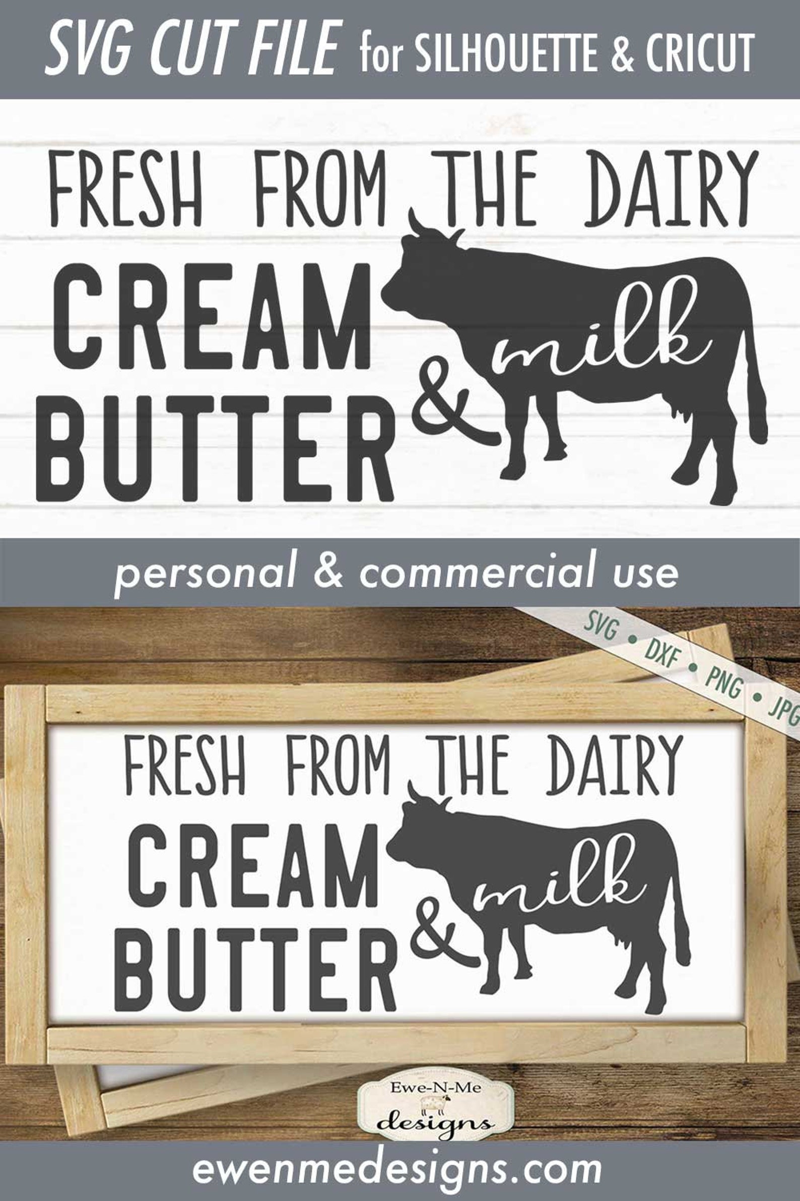 Cream Butter SVG - Cow SVG - Dairy SVG - Farmhouse Svg - Commercial Use ...