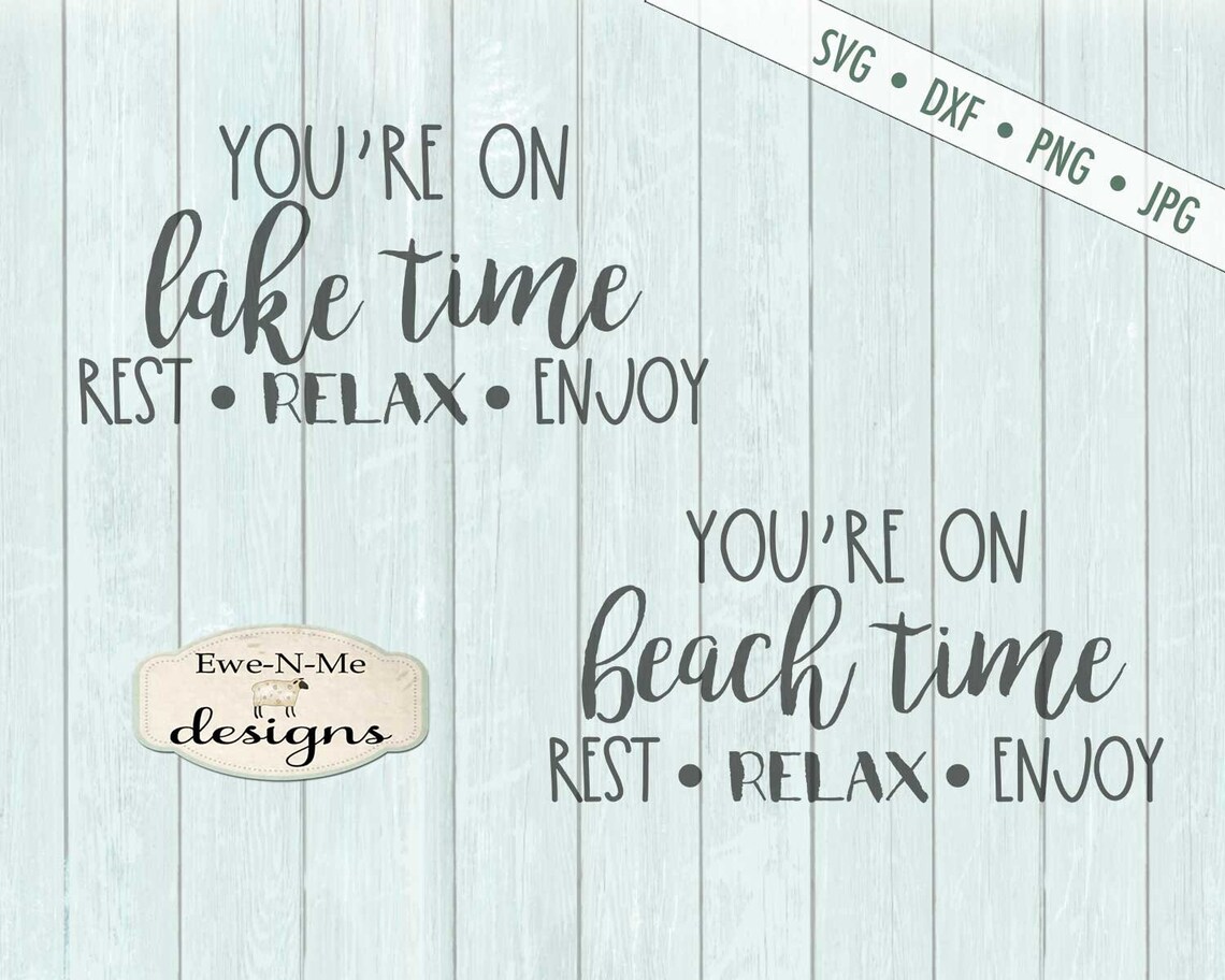 Beach Time SVG Lake Time Svg Lake House Decor SVG Beach - Etsy