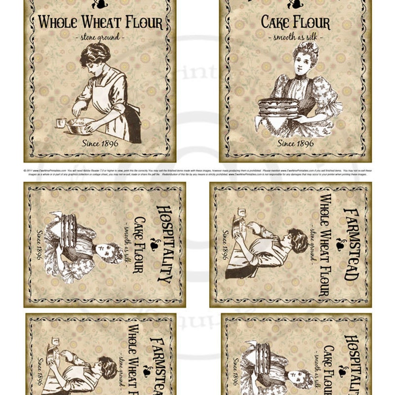 Flour Label - Etsy