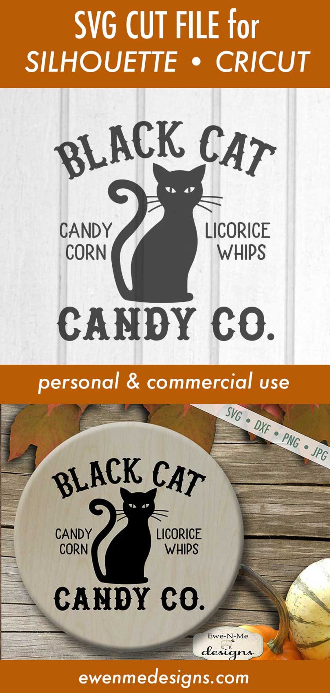 Halloween SVG Halloween Candy SVG Black Cat Svg - Etsy