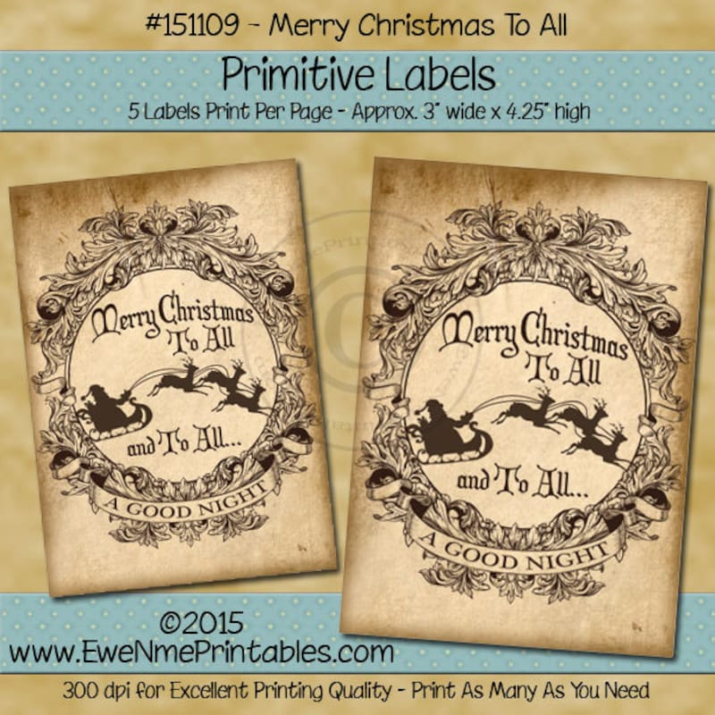 Christmas Labels - Etsy