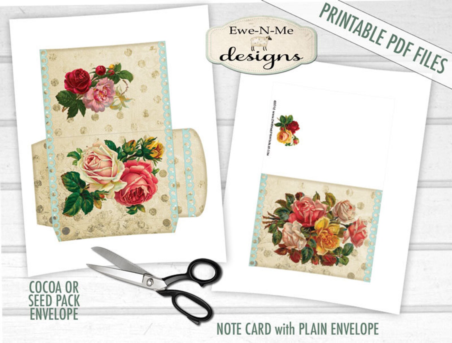 Printable Note Cards Printable Bookmarks Printable Tea Bag | Etsy