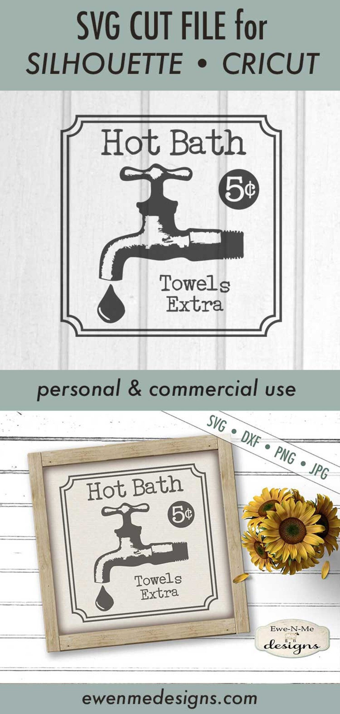 Hot Bath SVG - Bathroom Svg - Faucet SVG - Bath SVG - Etsy