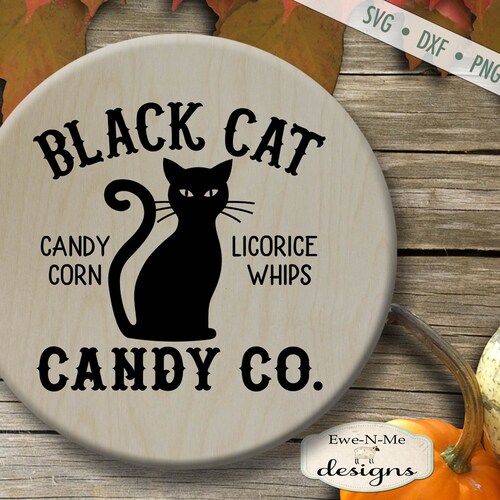 Halloween SVG Halloween Candy SVG Black Cat Svg - Etsy