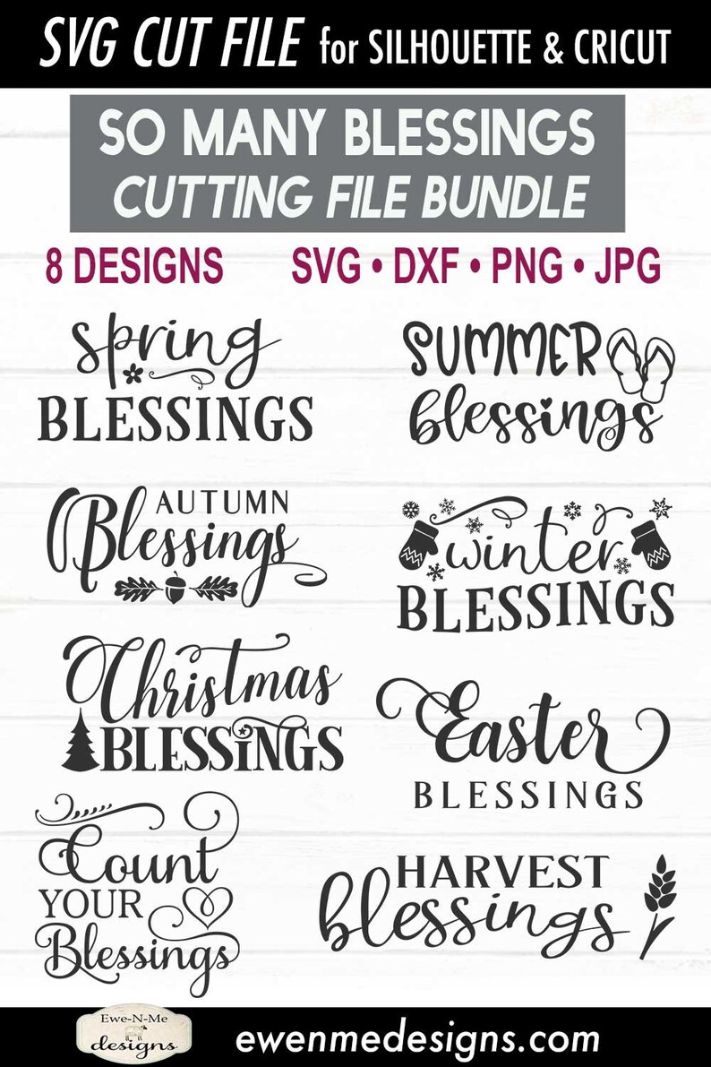 Blessings SVG Bundle - Autumn Blessings SVG - Christmas Blessings SVG ...