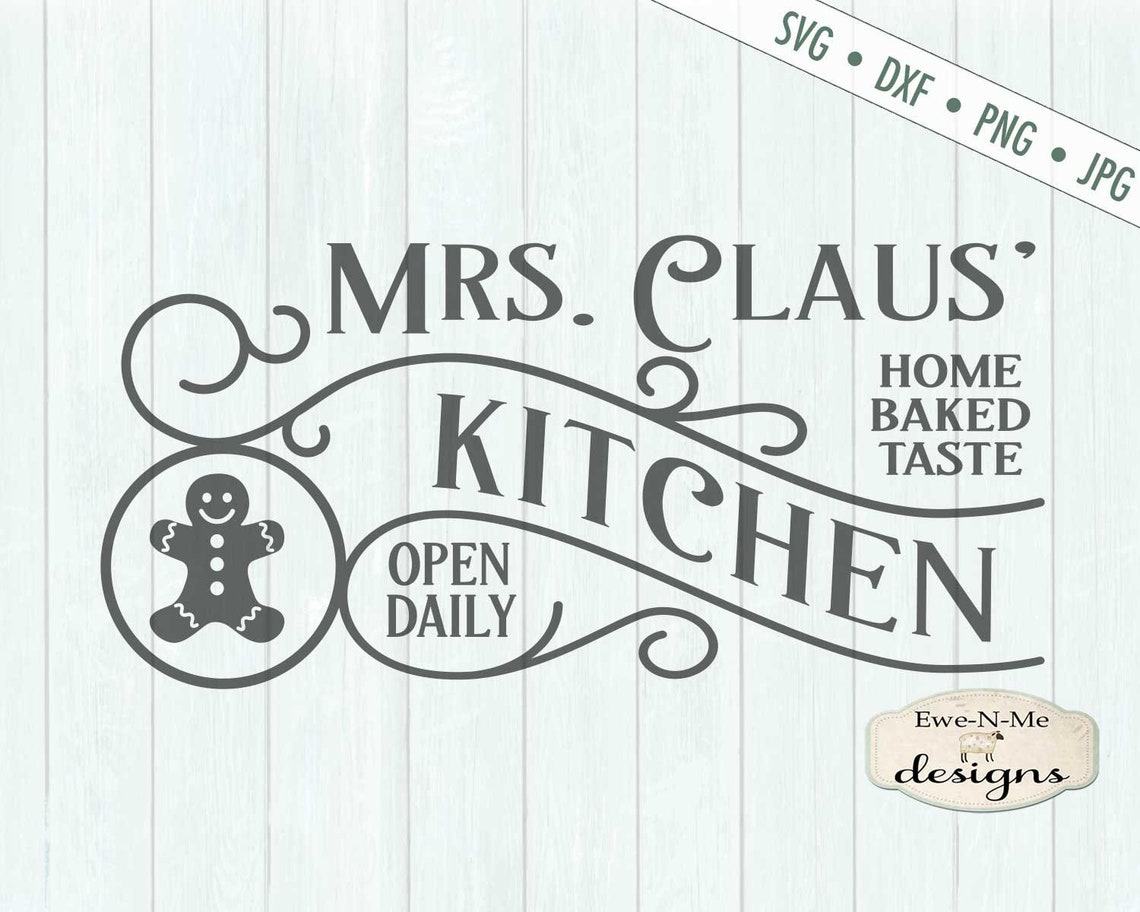 Mrs Claus SVG Mrs Claus Kitchen Svg Christmas Svg - Etsy