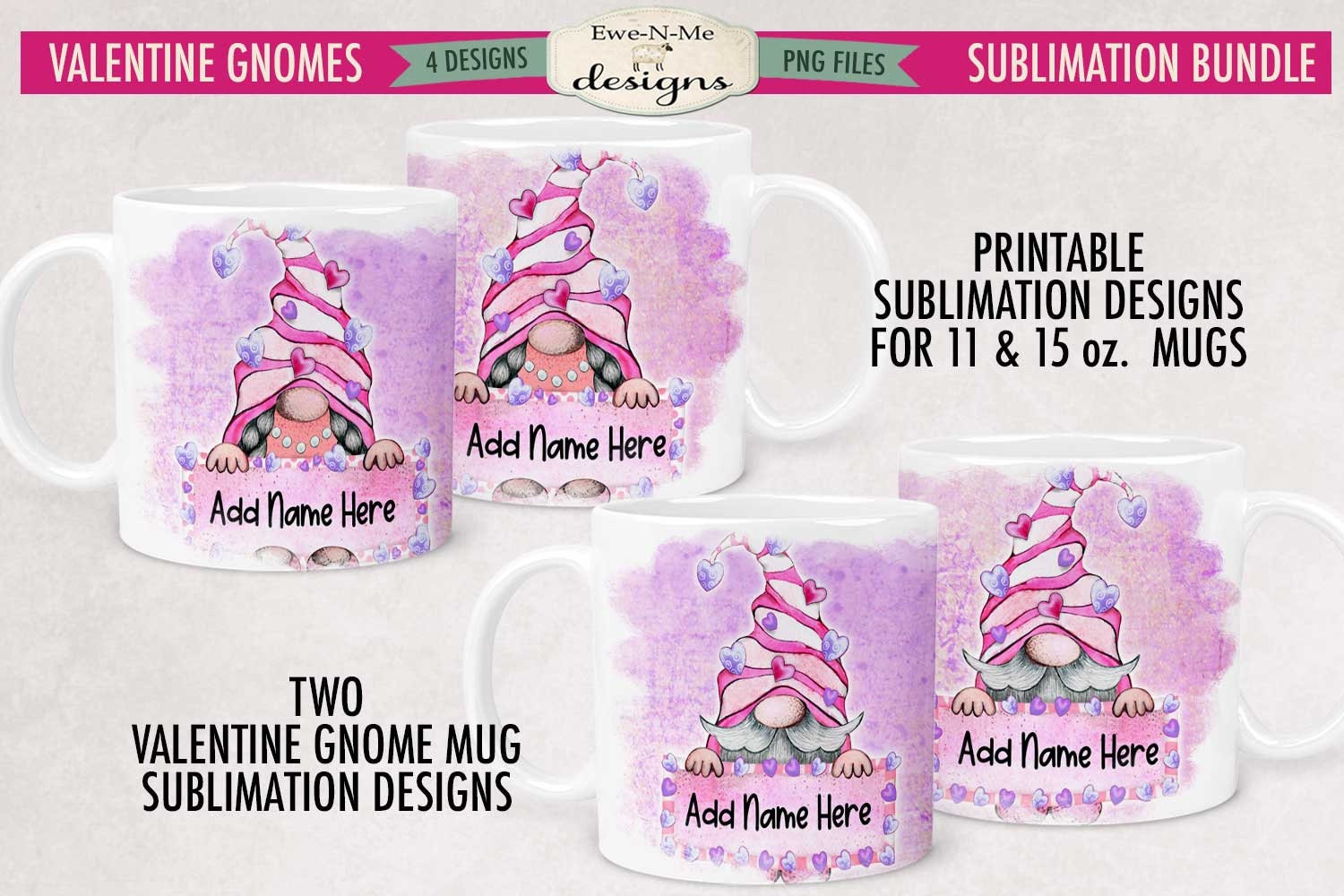 Valentine Gnome Sublimation Mug Design Bundle Add A Name To valentine-gnome-sublimation-mug-design-bundle-add-a-name-to