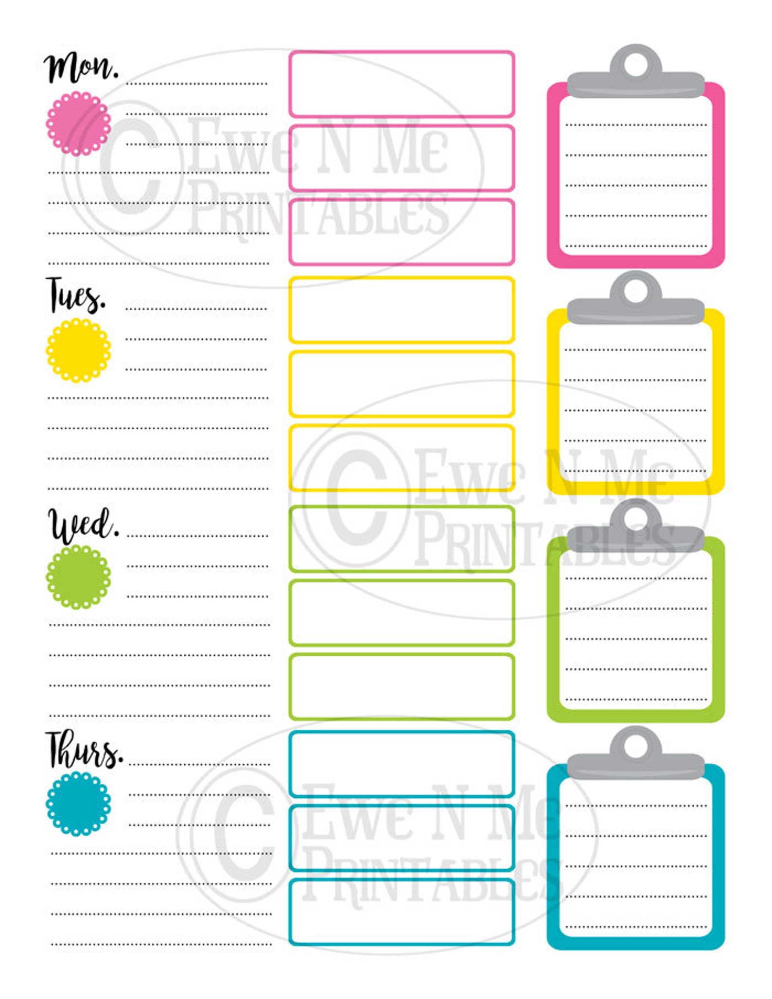 Letter Size Planner Pages Printable Planner Pages Happy - Etsy