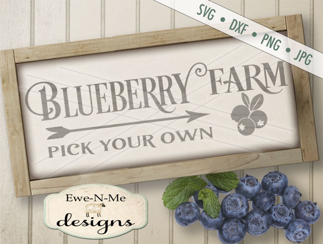 Blueberry Farm SVG - Blueberry SVG - Farm Svg - Pick Your Own Svg - Etsy