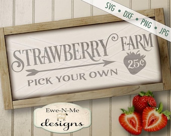 Strawberry Patch SVG Pick Your Own SVG Summer SVG | Etsy