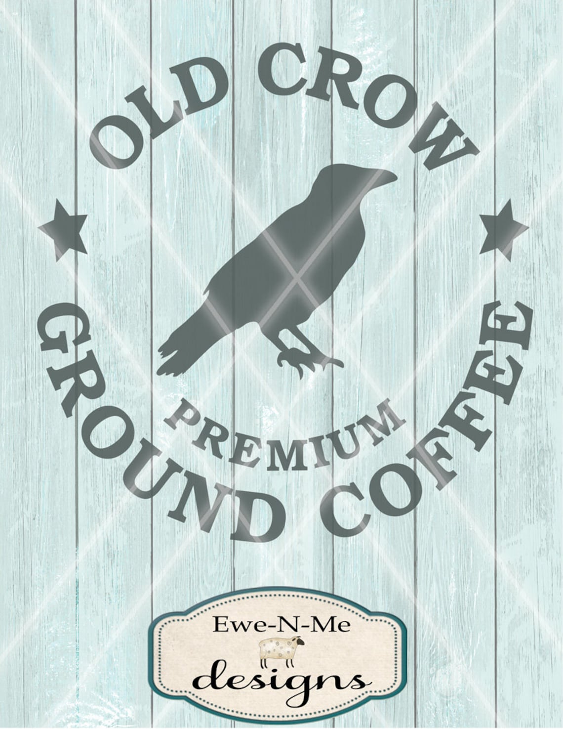 Old Crow Ground Coffee SVG - Crow SVG - Coffee SVG - Commercial Use Svg ...