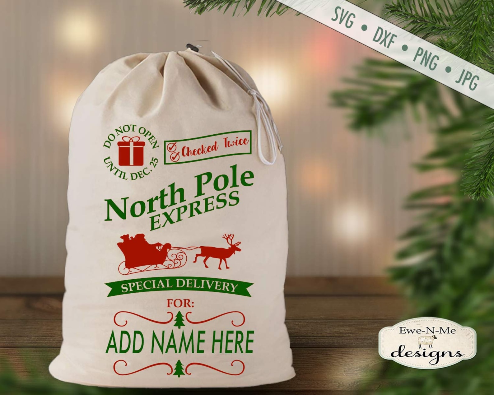 Santa Sack SVG Santa Bag SVG Gift Bag SVG North Pole Svg - Etsy
