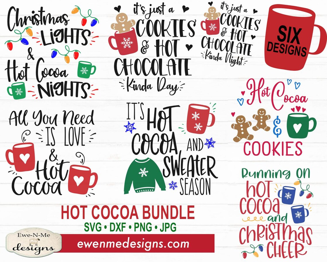 Christmas SVG Hot Cocoa SVG Bundle Winter Svg Holiday - Etsy