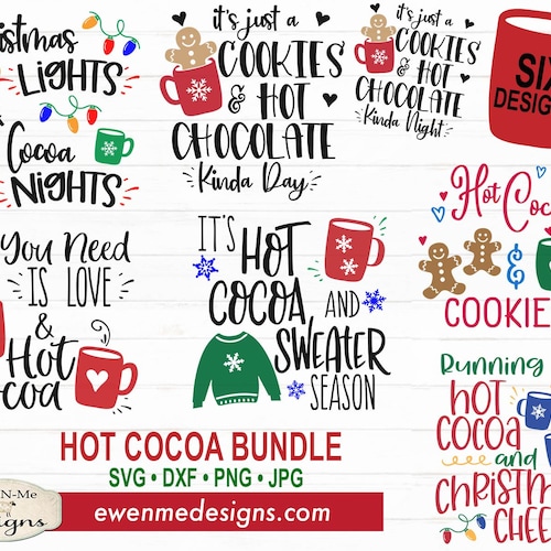 Christmas SVG Hot Cocoa SVG Bundle Winter Svg Holiday - Etsy
