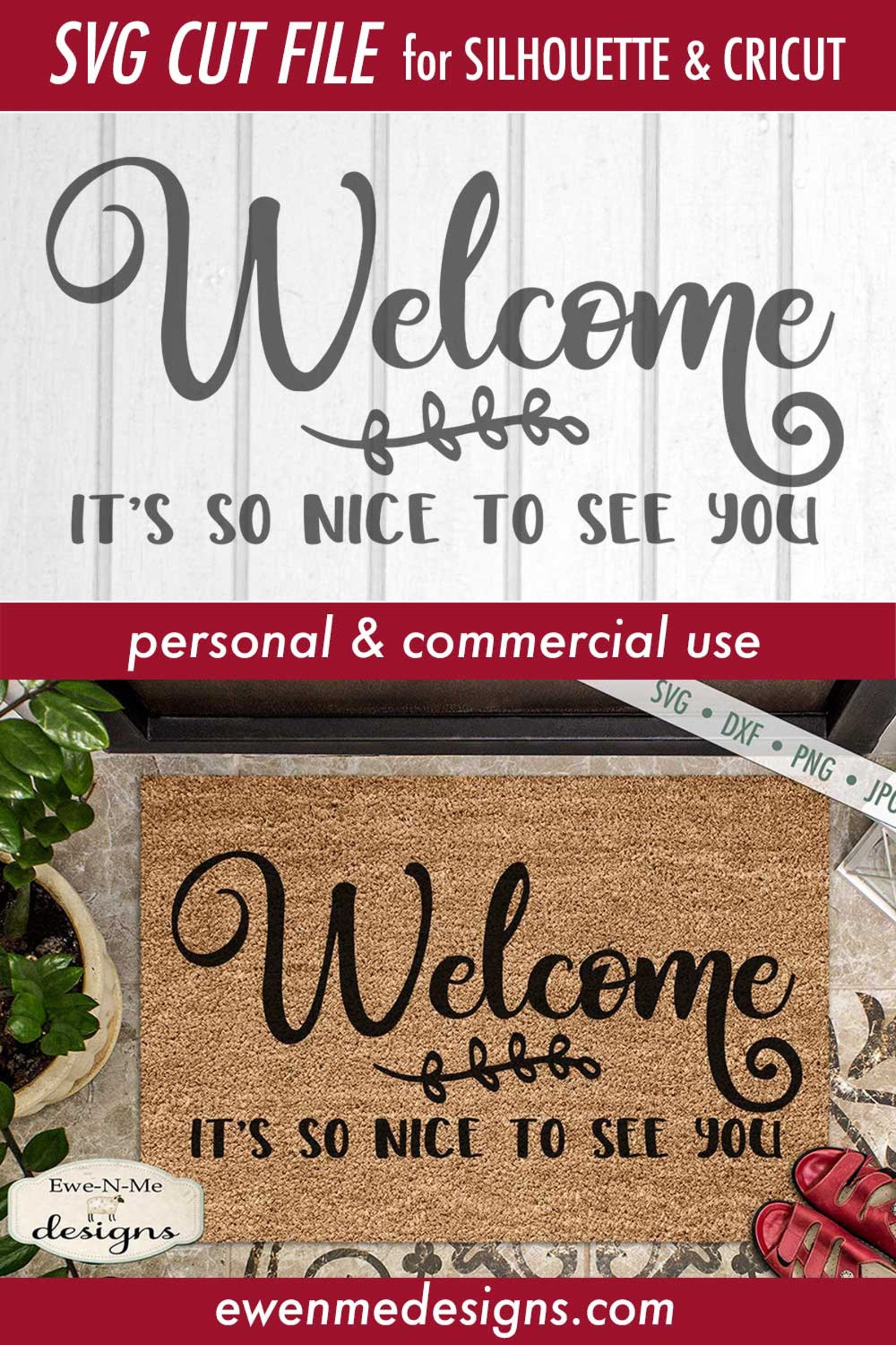 Welcome Mat SVG So Nice to See You SVG Doormat SVG | Etsy
