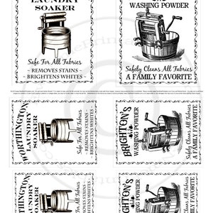 Primitive Laundry Farmhouse Label Printables - Old Washing Machine ...