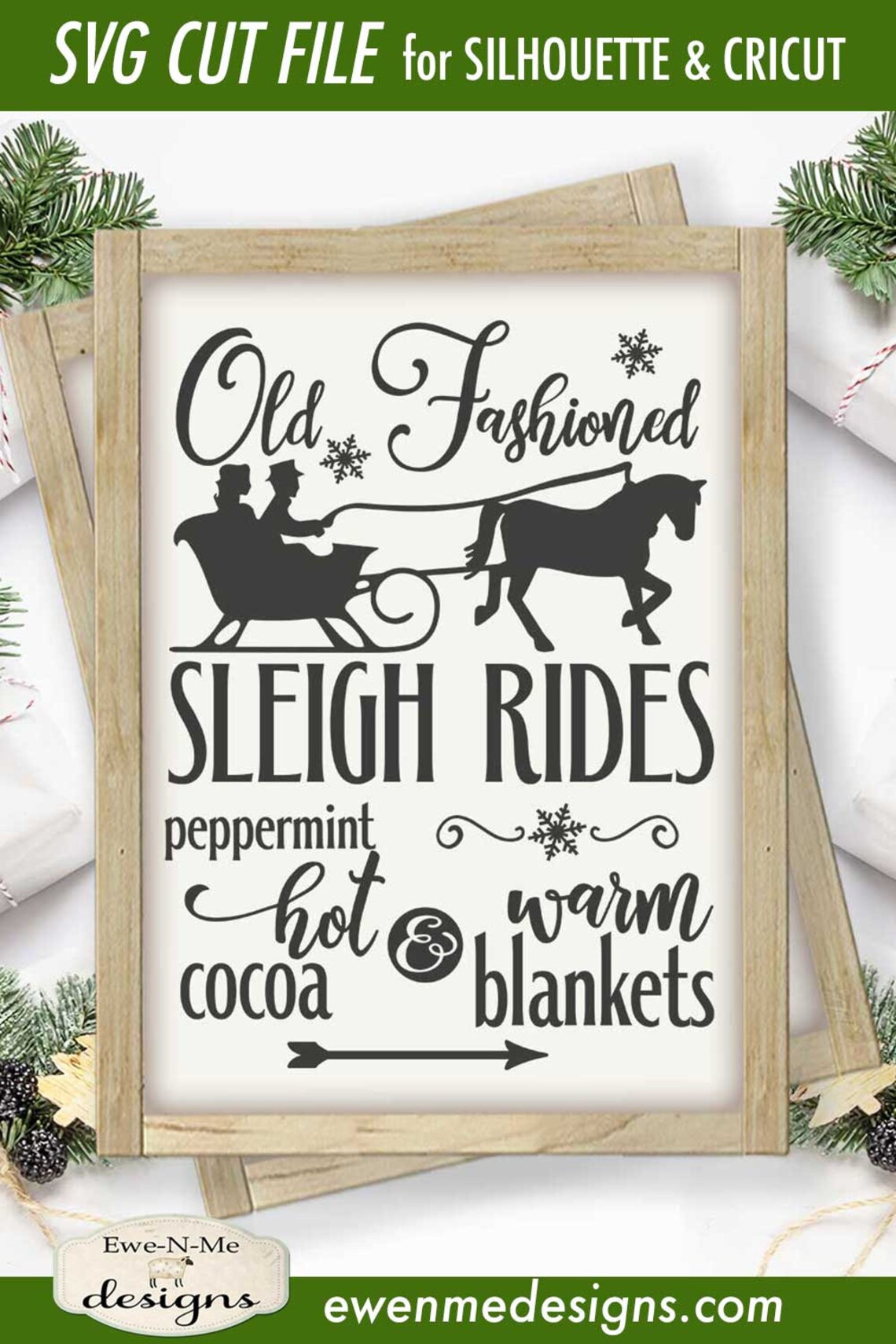 Christmas SVG Horse Drawn Sleigh Svg Sleigh Ride Svg - Etsy