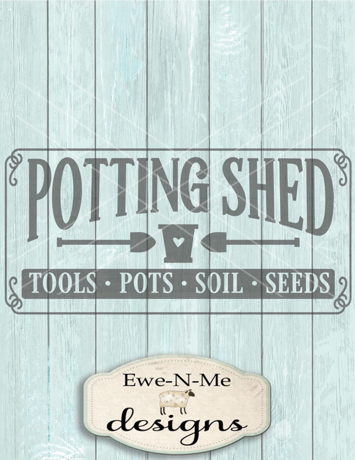 Potting Shed Sign SVG - Gardening SVG - Farmhouse Style SVG - Garden ...
