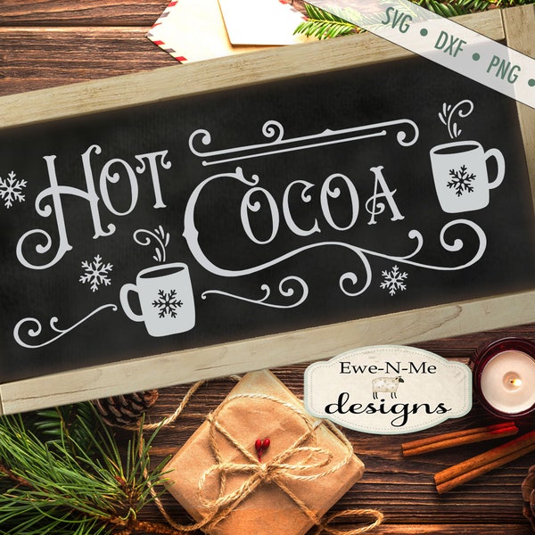 Snowflake Hot Cocoa Svg - Etsy