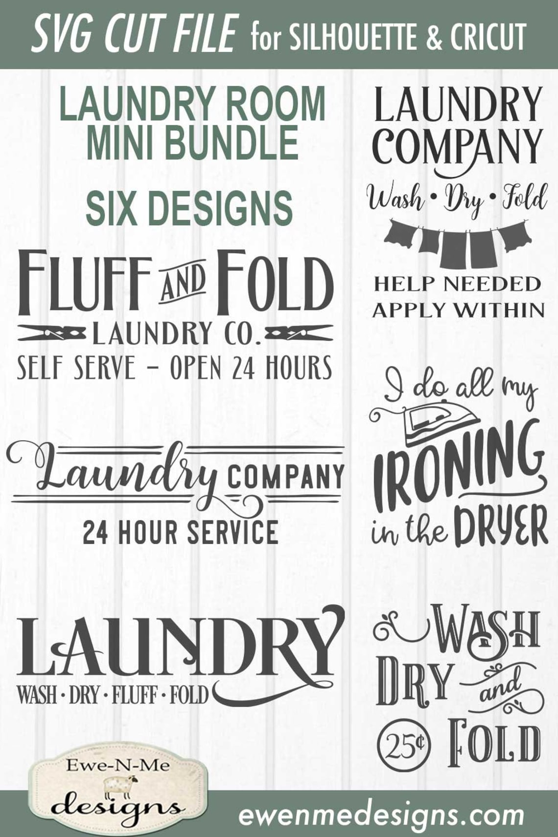 Laundry SVG Bundle - Laundry Room Sign SVG Bundle - Commercial Use Svg ...